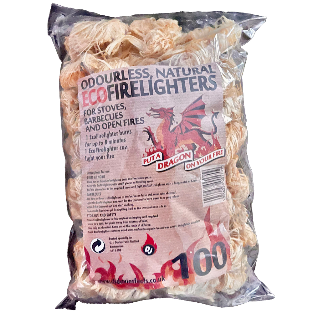 Odourless, Natural Wood Wool Eco Firelighters for Stoves, Open Fires ...